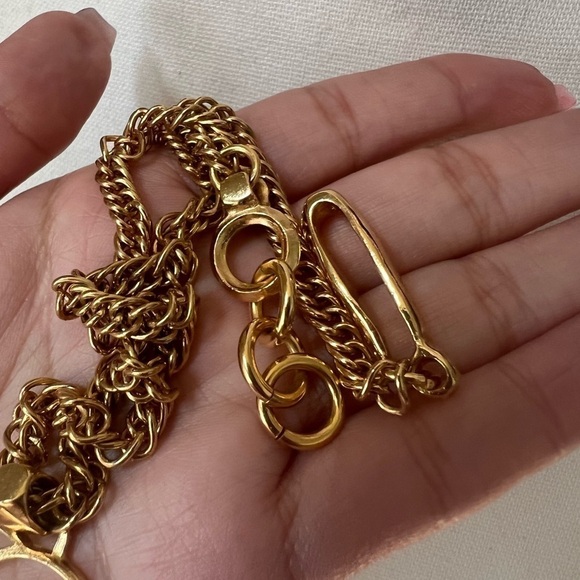 CHANEL | Jewelry | Chanel Vintage Gold Cc Logo Cut Out Pendant Chain ...